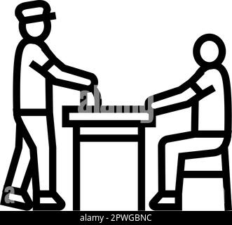 police interrogation crime line icon vector illustration Stock Vector ...