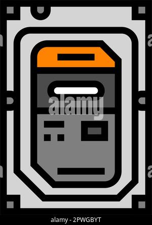 hard drive gaming pc icon color illustration Stock Vector Image & Art ...
