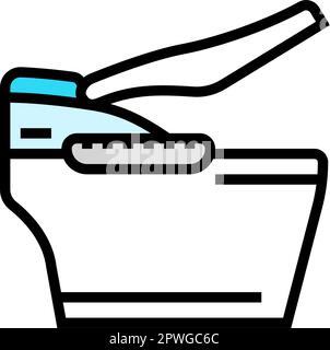 smart toilet home icon color illustration Stock Vector Image & Art - Alamy