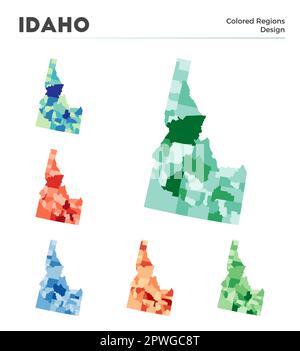 Idaho map. Borders of Idaho for your infographic. Vector US state shape ...