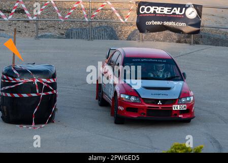 David Longfellow racing a Mitsubishi Lancer Evolution 9 competing in ...