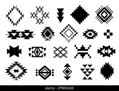 Aztec Navajo Elements set Southwestern symbols Stock Vector Image & Art ...