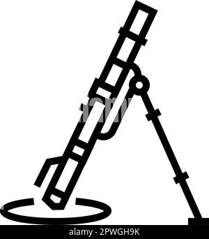 Mortar With Mace Icon. Vector Illustration Stock Vector Image & Art - Alamy