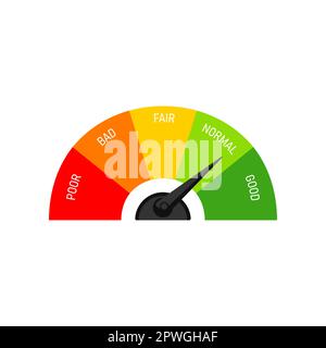 Business score half circle speedometer illustration Stock Vector Image ...