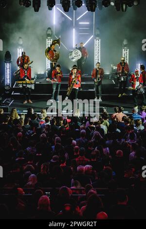 Bern, Switzerland. 28th, April 2023. The German techno marching band ...