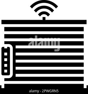 smart window blinds home glyph icon vector illustration Stock Vector ...