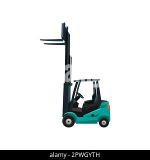 Modern reach truck forklift cartoon illustration Stock Vector Image ...