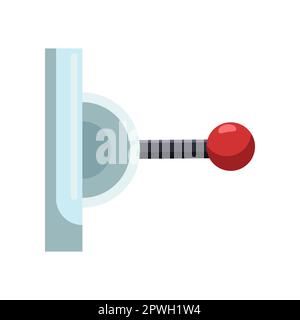 Mechanical control lever in middle position front view illustration ...