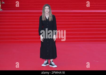 Moscow. Actress Maria Lobanova at the opening ceremony of the 45th ...