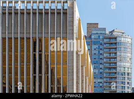 Three sides of Lincoln Center’s Metropolitan Opera House are clad in ...