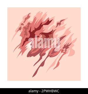 Scar with stitches cartoon illustration. Bloody wound, injures ...