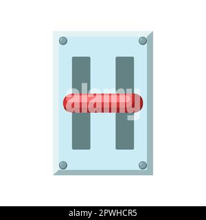 Mechanical control lever in middle position side view vector ...