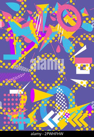 Geometrical graphic shapes template. Vintage background for book cover ...