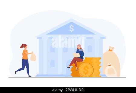 Banker taking clients money for saving Stock Vector Image & Art - Alamy