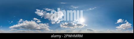 blue skybox with cumulus cloud as seamless hdri 360 panorama with ...