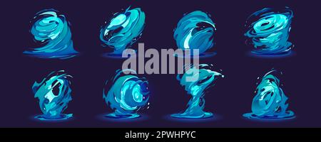 Vfx tornado storm sprite animation effect for game cartoon vector ...