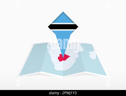 Botswana map, folded paper with Botswana map. Vector illustration Stock Vector Image & Art - Alamy