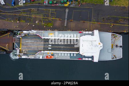 Ardrossan, Scotland, UK. 30 April 2023. The MV Alfred catamaran ...