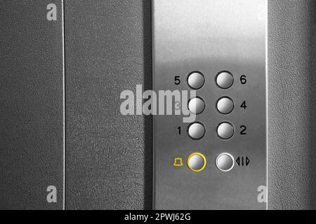 Clean stylish elevator call panel with buttons Stock Photo - Alamy