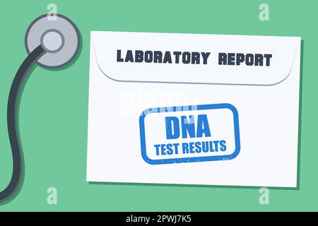 DNA genetic test results. Genetic laboratory DNA testing report ...