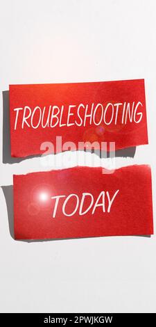 Conceptual caption Troubleshooting. Conceptual photo an act of investigating or dealing with in ...