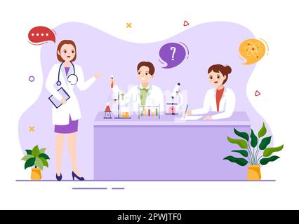 Medical School with Students Listening to Doctor Lecture and Learning ...