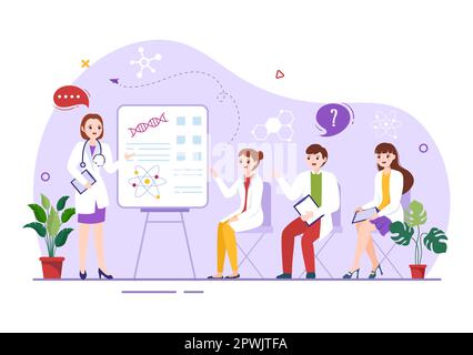 Medical School with Students Listening to Doctor Lecture and Learning ...