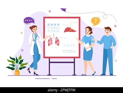 Medical School with Students Listening to Doctor Lecture and Learning ...