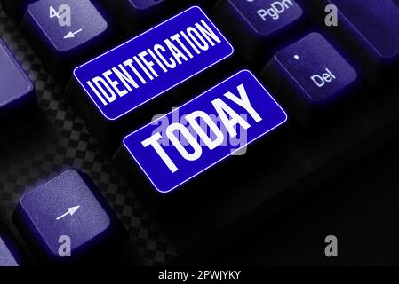 Conceptual display Identification, Word Written on an action or ...