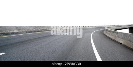 High speed corner overpass on white background. with clipping path ...