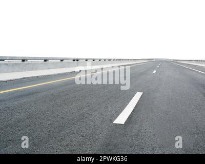 High speed corner overpass on white background. with clipping path ...