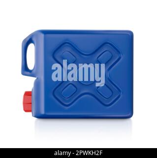blank packaging blue plastic gallon isolated on white background. 3D ...