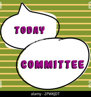 Handwriting text Committee. Word for Group of people appointed for a ...