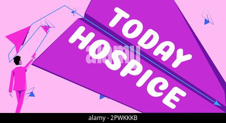 Hand writing sign Hospice. Business approach focuses on the palliation ...