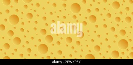 Yellow cheese with holes panoramic texture background - Vector ...