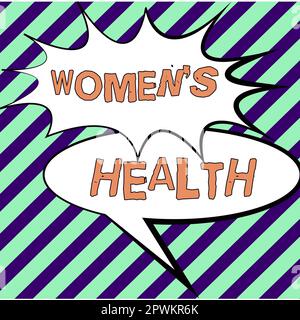 Text sign showing Women's Health. Business concept Women's physical ...