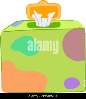 tissue water wipes cartoon. wet clean, hand surface tissue water wipes ...
