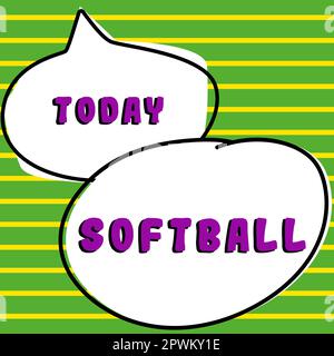 Text caption presenting Softball, Word Written on a sport similar to ...