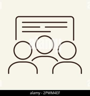 Target audience line and glyph icon, marketing and aim, targeting ...