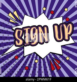 Handwriting text Sign Up. Business approach use your information to ...