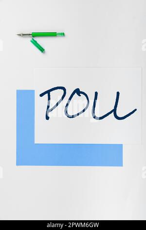 Conceptual caption Poll, Concept meaning Record of the number of votes ...