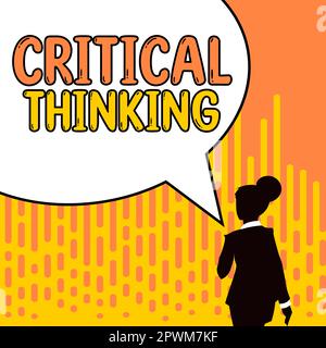 Hand writing sign Critical Thinking, Business overview sequence of ...