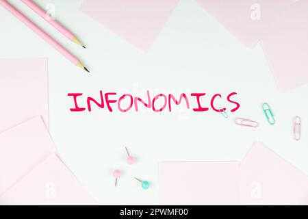 Conceptual display Infonomics, Word Written on visual image used to ...
