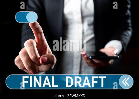 Handwriting text Final Draft, Internet Concept final version of ...
