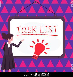 Conceptual caption Task List, Business overview Planification reminder ...