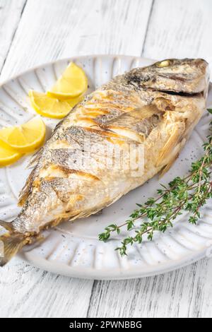 Mediterranean Baked Sea Bream Dorada fish with thyme Stock Photo - Alamy