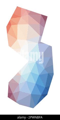 New Jersey network map. Abstract geometric map of the US state. Digital ...