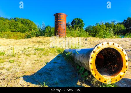 Huge drain pipe at quarry pond in Eggestedt Schwanewede Osterholz Lower ...