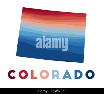 Colorado map in modern style with flag of Colorado on left side. Vector ...