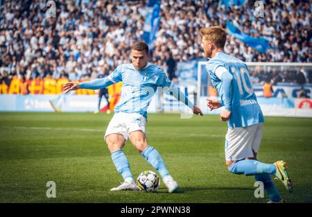 Malmoe, Sweden. 30th Apr, 2023. Hugo Larsson (L-R), Sebastian Nanasi ...